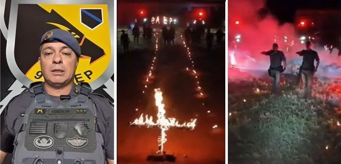 Comandante de Batalhão que fez vídeo com cruz em chamas no interior de ...